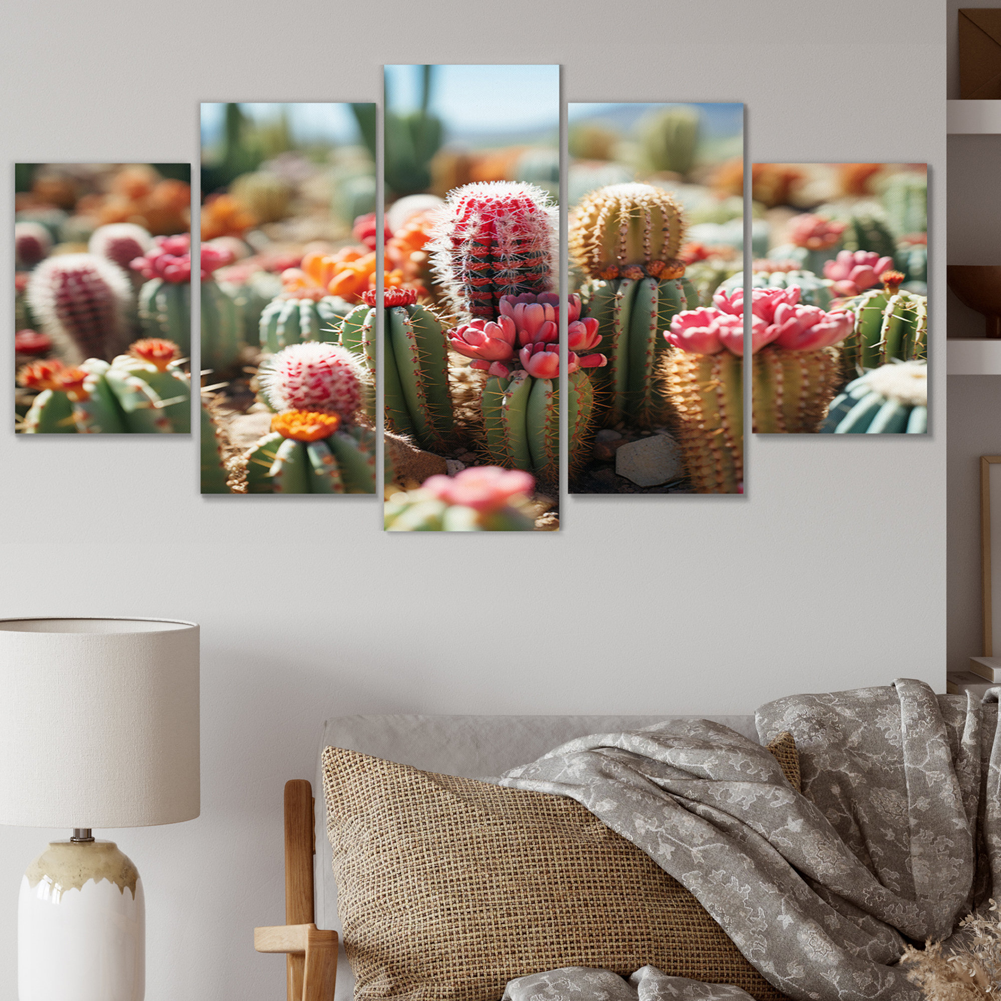Dakota Fields " Green Pink Cactus Field I " 5 - Pieces - Wayfair Canada
